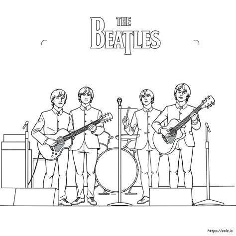 The Beatles Colouring Pages