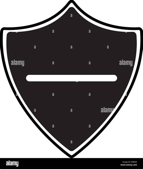 Contour Security Shield To Technology Protection Icon Stock Vector