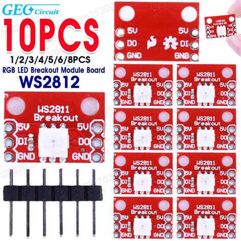 10 1pcs Ws2812 Rgb Led Breakout Modul Rgb Led Breakout Modul Platine Rgb Modul Anzeige Modul 