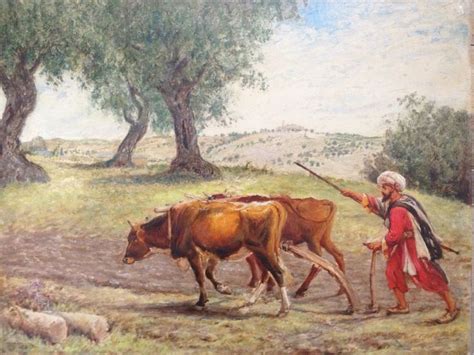 William James Webbe Ploughing On Mount Zion British Institution 1864 Williams James Art