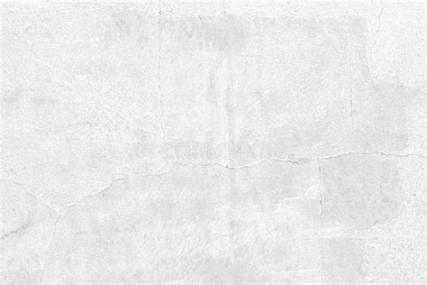 Cracked White Wall Surface Rough Grunge Background And Texture Stock