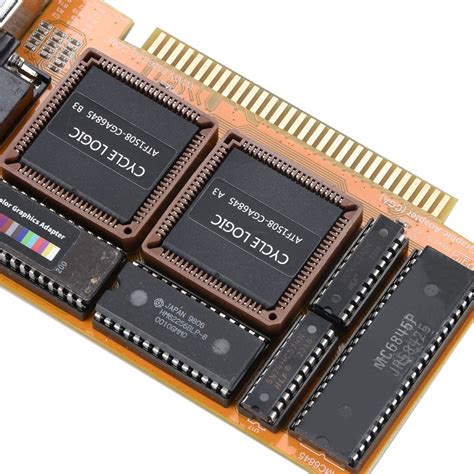 Cga Graphics Vintage Card 16kb 6845 Color Graphic Adapter Isa For Ibm