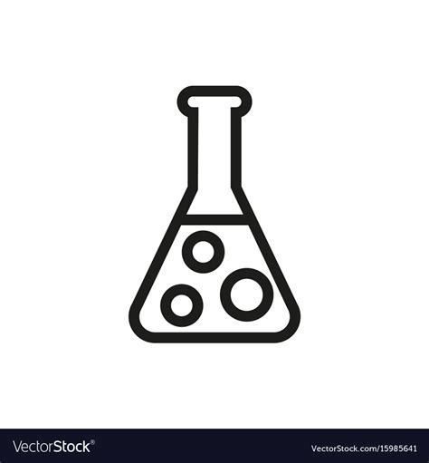 Flask Icon On White Background Royalty Free Vector Image