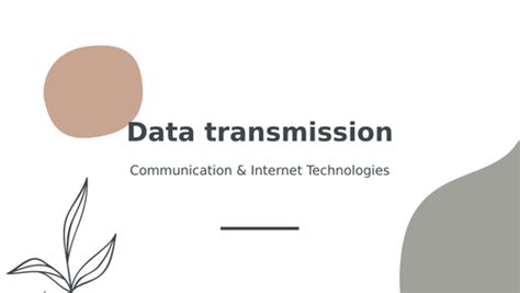 Data Transmission Teaching Resources