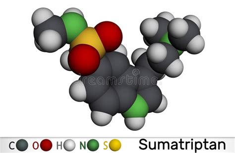 Sumatriptan Molecule It Is Serotonin Receptor Agonist Used To Treat