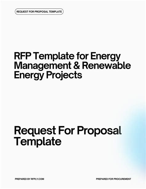 Rfp Template For Energy Management And Renewable Energy Projects Rfply Proposal Templates Em