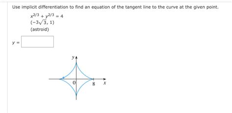 Solved Use Implicit Differentiation To Find An Equation Of Chegg