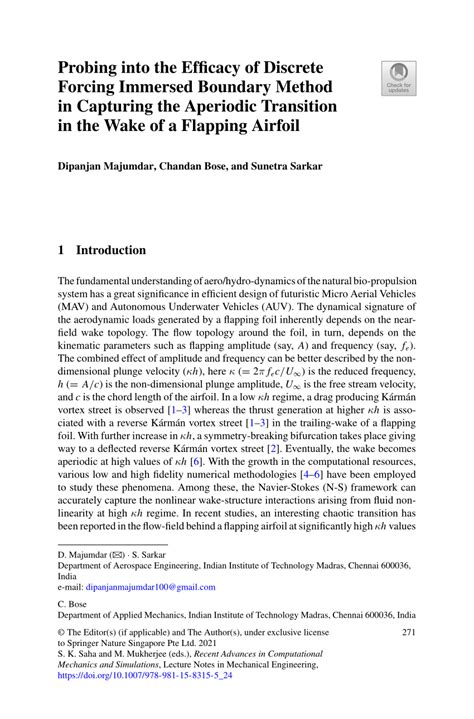 Pdf Probing Into The Efficacy Of Discrete Forcing Immersed Boundary