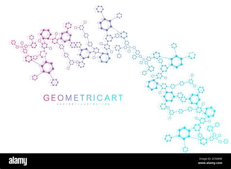Science Network Pattern Connecting Lines And Dots Technology Hexagons