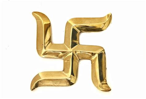 Brass Swastik For Door Entrance 4 Inch The Spiritual Living