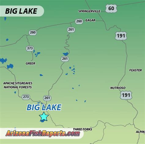 Big Lake Springerville Az Fish Reports And Map