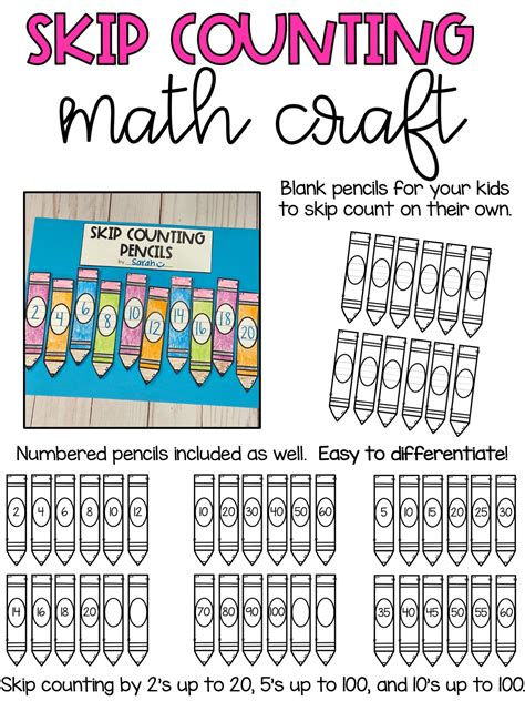 skip counting math craft made by teachers