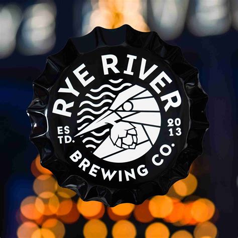 Bottle Cap Rye River Sign Rye River Brewing Company