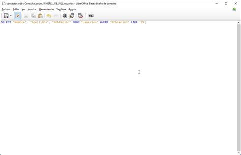 Comodines Y Patrones Con Sql En Libreoffice Base Ix Aplicaciones De