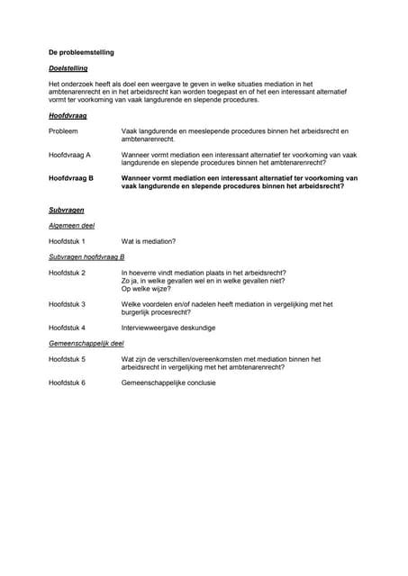 De Probleemstelling Pdf