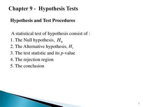 ppt chapter 9 hypothesis tests powerpoint presentation free