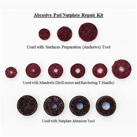Endurosharp Abrasive Pad Kit For Nutplate Abrasion Tool Nat Performance Plastics