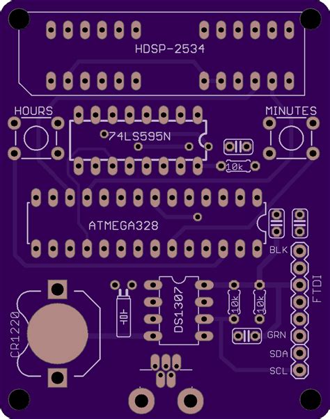 Wise Time With Arduino HDSP Clock Fully Through Hole Revision