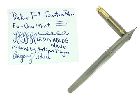 Rare 1970s Parker T 1 Titanium Fountain Pen Near Mint Condition Medium