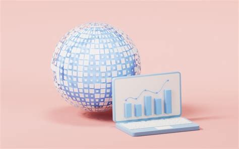 Premium Photo Bar Graph With Growth Trend 3d Rendering