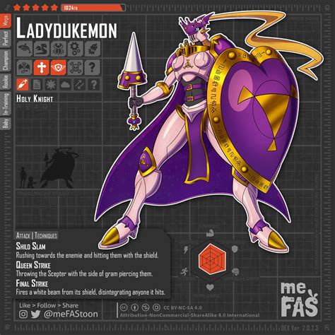 Dukemon Digimon Original Highres 1girl Armor Digimon Creature