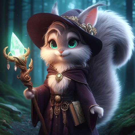 Female Squirrel Wizard Ii By Natski Desmodia On Deviantart