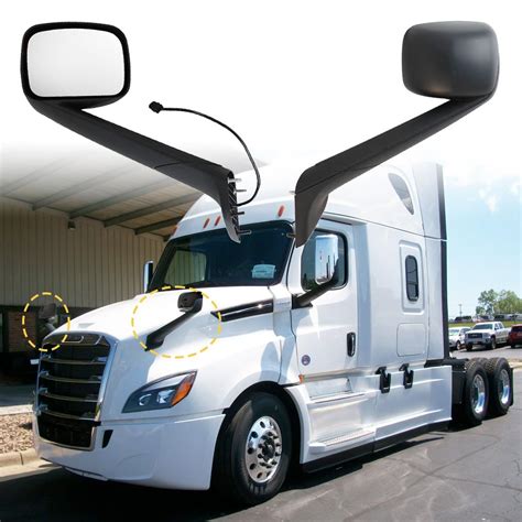 Hood Mirror For Freightliner Cascadia Heated Hood Mirror Assembly For
