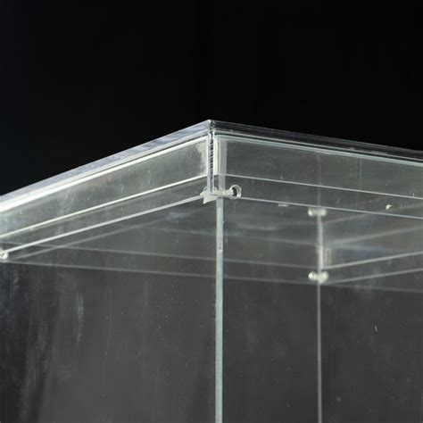 Clear Plexiglass Connector Plate For Rectangular Pillar Pedestal Stands 4mm Thick Acrylic Table