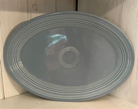 Vintage Fiestaware Large Oval Platterperiwinkle Fiesta Oval Etsy