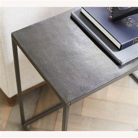 Pottery Barn Duke Rectangular Metal Side Table Aptdeco