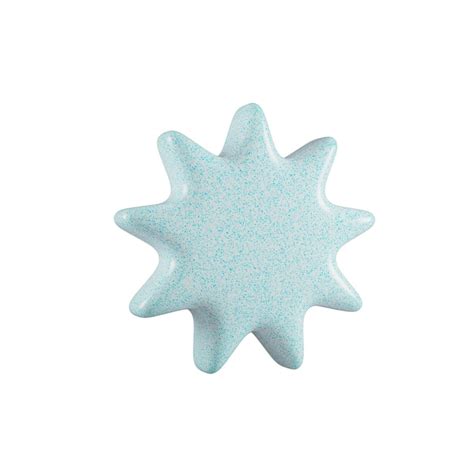 Premium Psd Geometric Blue Textured Plastic Shape Isolated