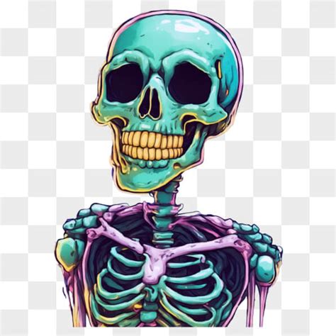 Descarga Esqueleto Estilizado Colorido Cartoons En Línea Creative Fabrica