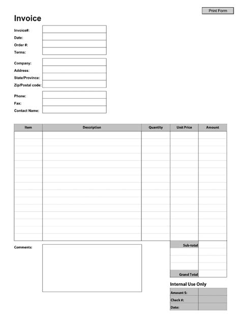 Invoice Template Fillable Pdf Free Editable Invoice Templates In Pdf