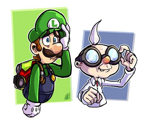 Luigi Mansion E Gadd And Luigi By Francoisl Artblog On Deviantart