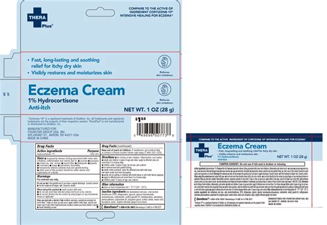 Thera Plus Eczema Cream 1 Hydrocortisone Anti Itch