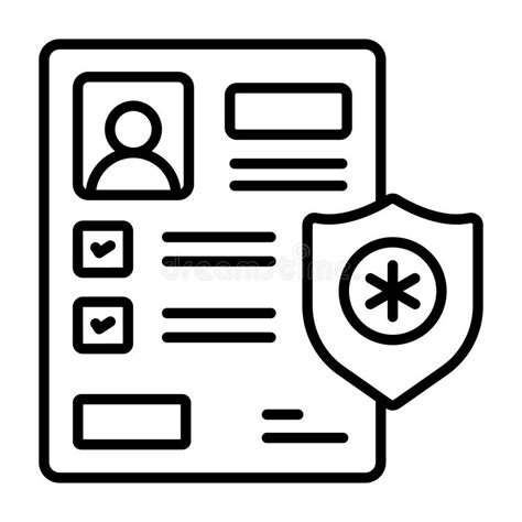 Data Security Data Protection Premium Quality Vector Illustration Concept Line Icon Stock