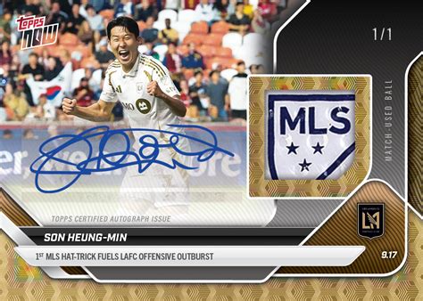 Son Heung Min 2025 Mls Topps Now® Card 95 Look For Relics And Auto