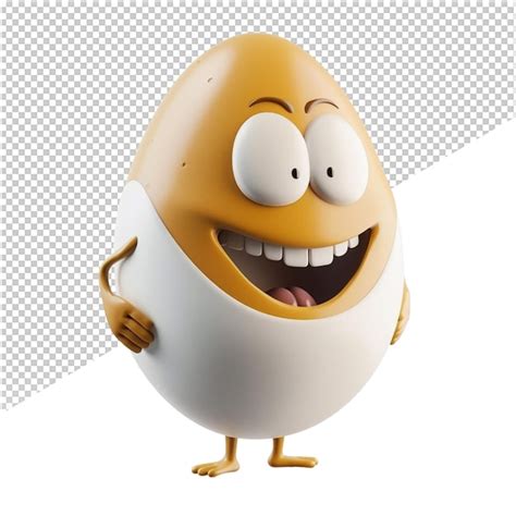 An Egg With An Egg On Its Face And A Smile On Its Face Premium Ai