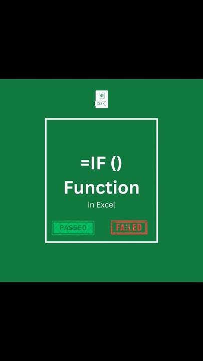 if function in excel pass fail youtube