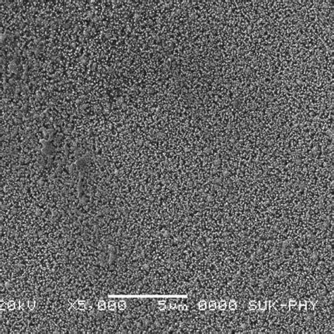 Scanning Electron Micrograph Of Typical Zno Thin Film Deposited At 400 ı C Download