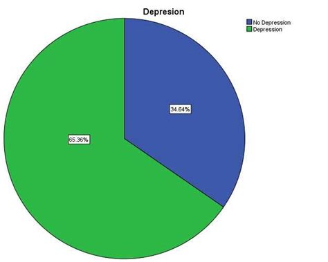 1 Is A Pie Chart Showing Prevalence Of Depression Among People With