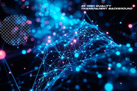 Premium Psd Holographic Coding Structure Network Of Nodes On