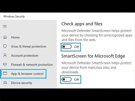 How To Disable Smart Screen Filter On Windows 10 Computer YouTube