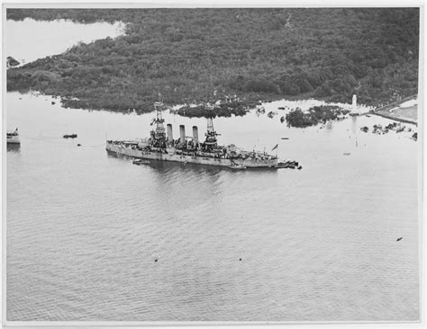 Nh 60218 Uss Georgia Bb 15 Anchored Off Balboa C Z In 1919