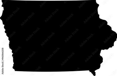 Photography Poster State Of Iowa Silhouette Outline Graphic Design With
