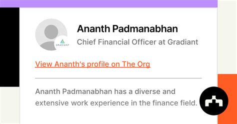 Ananth Padmanabhan Chief Financial Officer At Gradiant The Org