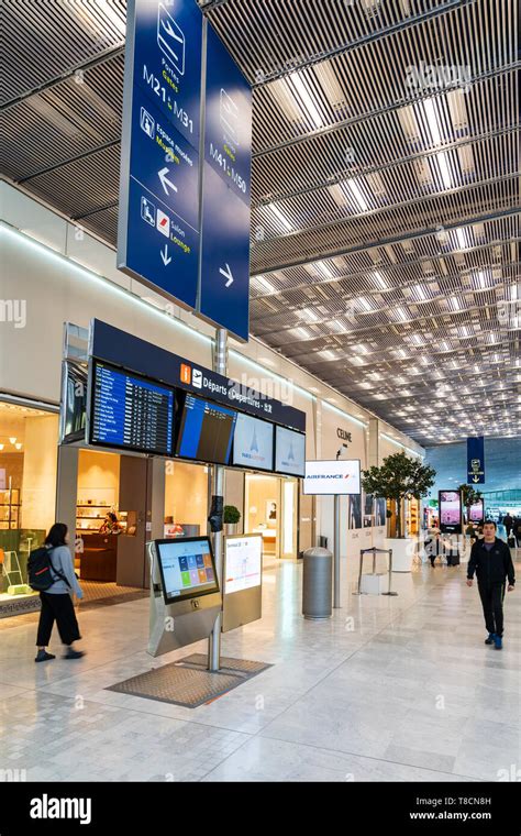 Charles De Gaulle Airport Paris France Interior Of Terminal 2e