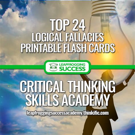 Top 24 Common Logical Fallacies High Res Digital Printable  Flash Cards For Quizzes Games