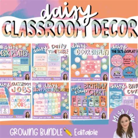 Daisy Classroom Decor 2026 Bundle By The Wisdom House Tpt