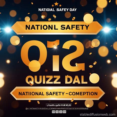 National Safety Day Quiz Competition Poster Prompts Stable Diffusion